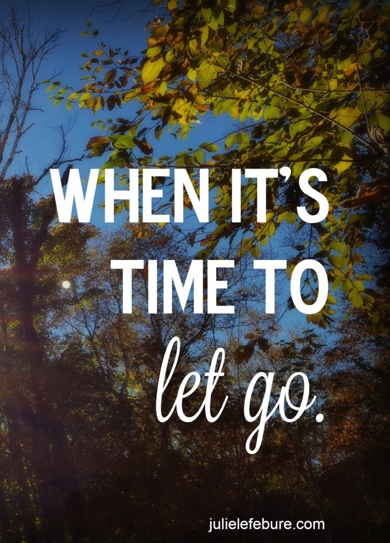 When It's Time To Let Go - Julie Lefebure