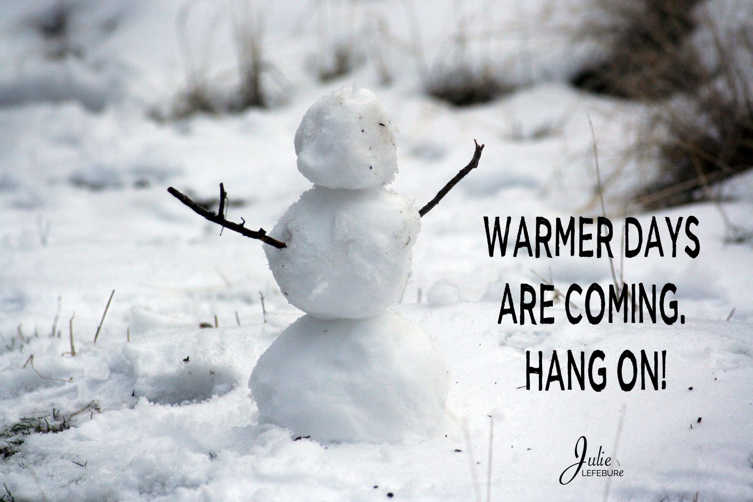 Thoughts Of Warmer Days On A Snowy Sunday - Julie Lefebure